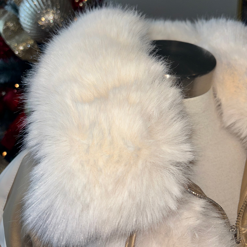 Frosted Luxe Gold Fur Jacket – Unparalleled Collection